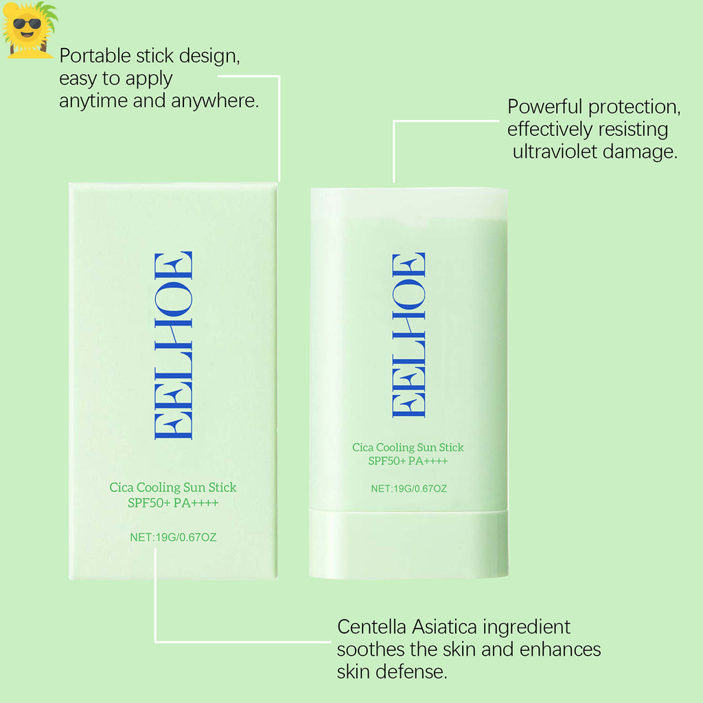 EELHOE Sunscreen Stick SPF 50+ PA++++ with Hyaluronic Acid Waterproof ...
