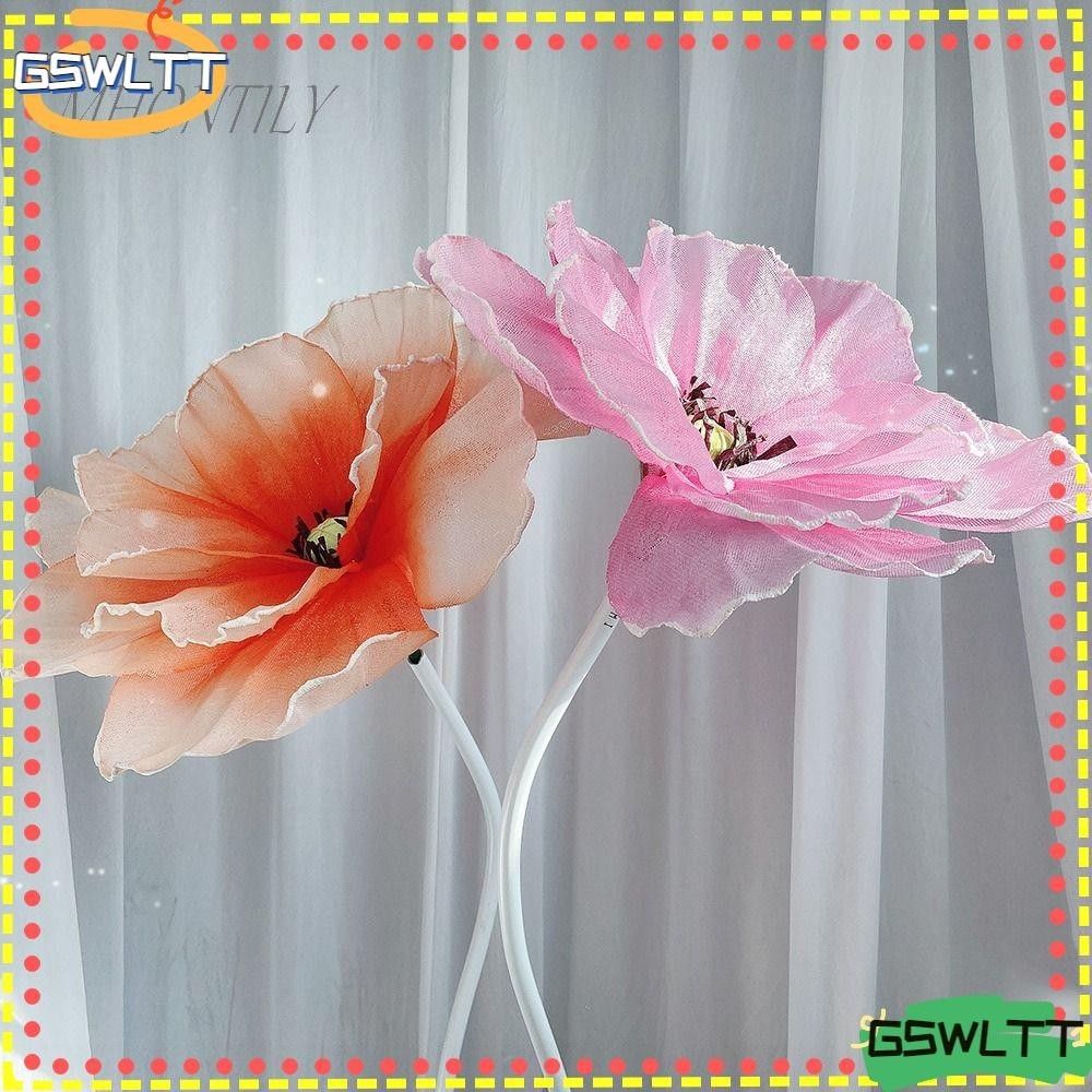 GSWLTT Giant Simulation Poppy Flower, 30cm Linen Artificial Flower ...