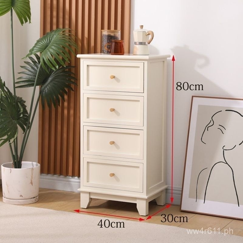 Narrow Storage Cabinet Solid Wood Small Chest of Drawers Simple Storage ...
