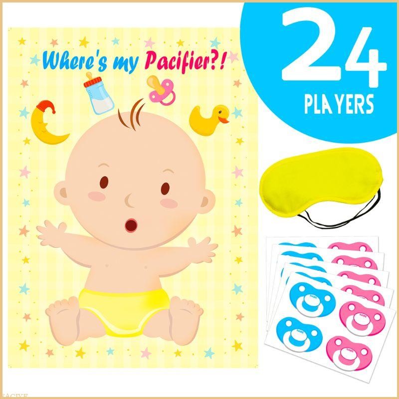 FACY Pin The Pacifier On The Baby Game Baby Pacifier Games with ...