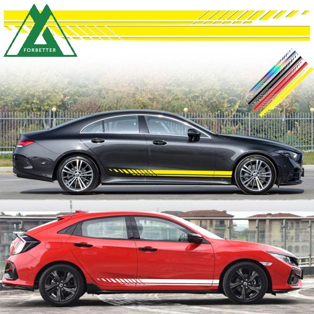 FORBETTER 2Pcs Car Body Side Decal, PVC Universal Car Side Stickers ...