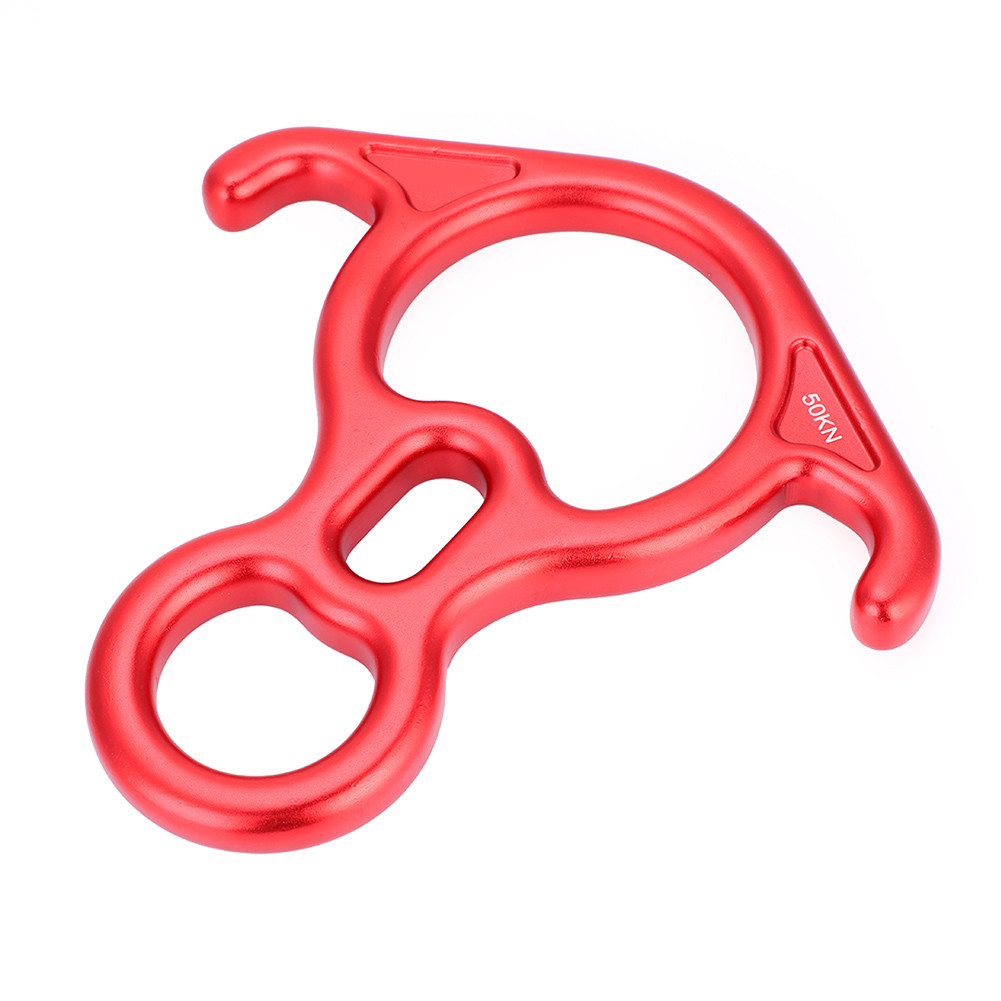 50KN Figure 8 Word Rope Descender Rappel Ring Rock Climbing Rescue Gear ...