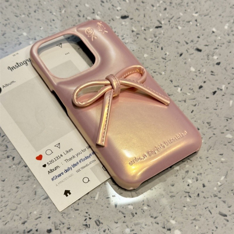 Luxury soapy stereoscopic bow phone case for iPhone16 Pro Max 15 14 13 ...