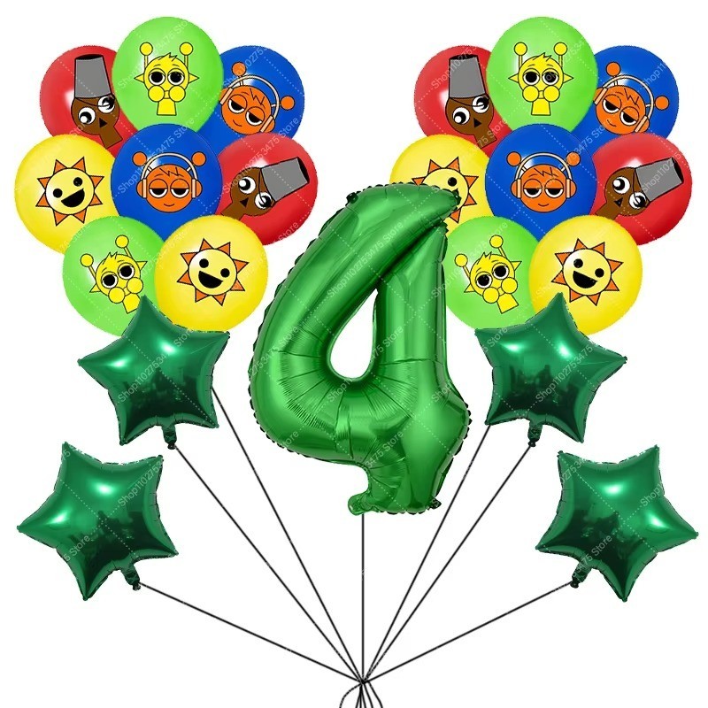 Sprunki character digital aluminum foil balloon set combination cartoon ...