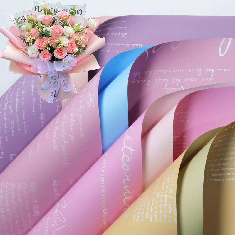 58*58cm Bouquet Wrapping Paper Bouquet Matte Frosted Flower Wrapper ...