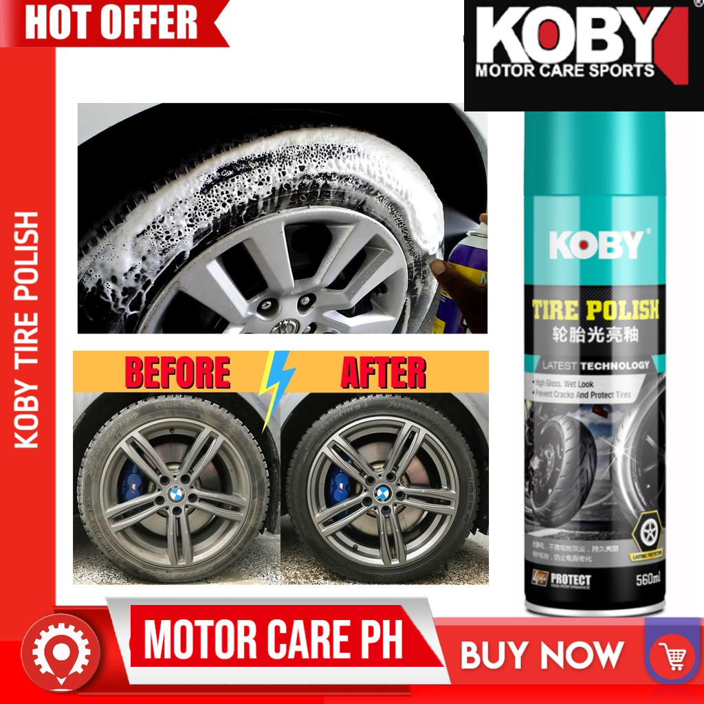 KOBY Tire Polish Foam Cleaner Premium 560ml | Shopee Philippines