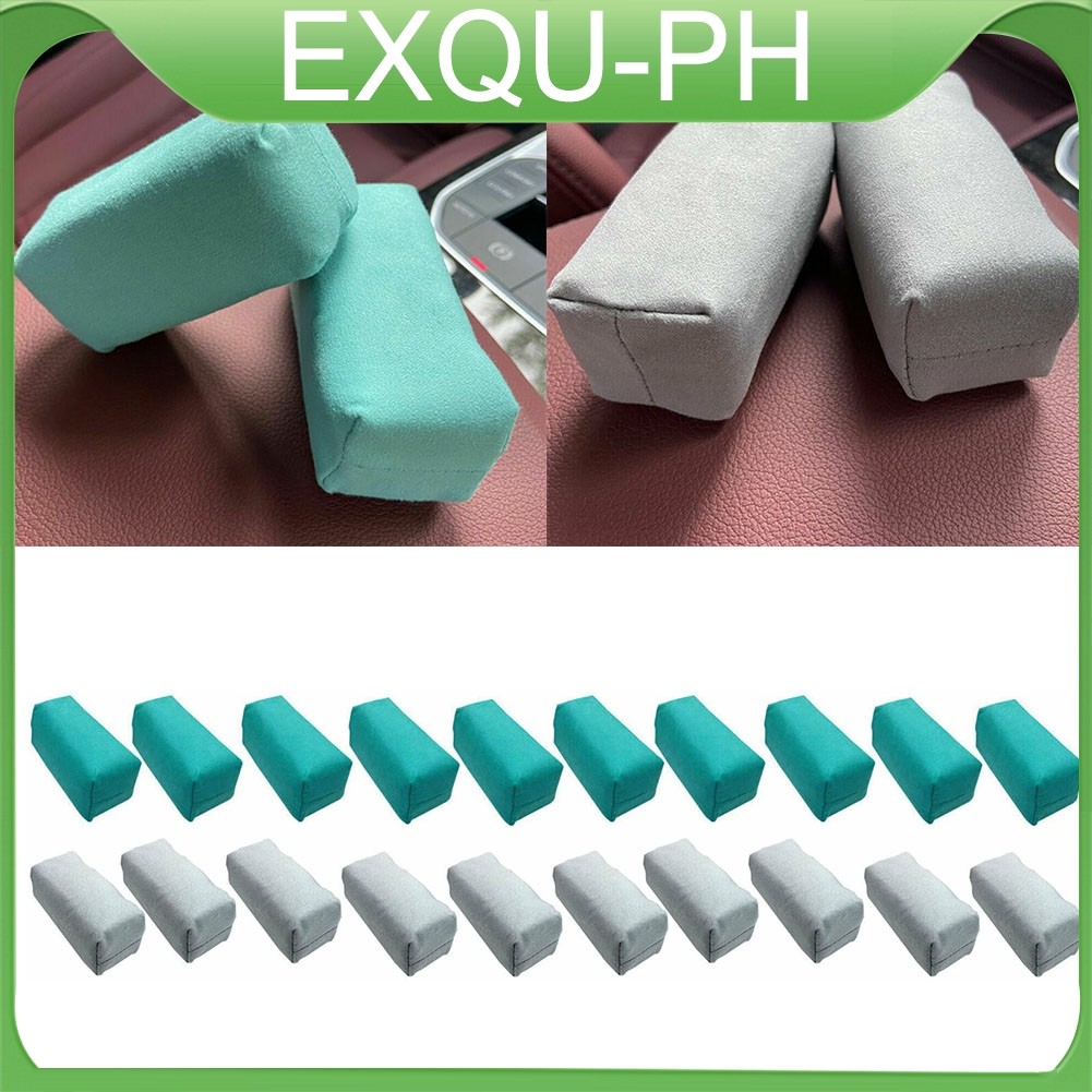 (EXQU-PH) 10Pcs Car Detailing Suede Sponge Applicator Use With Ceramic ...