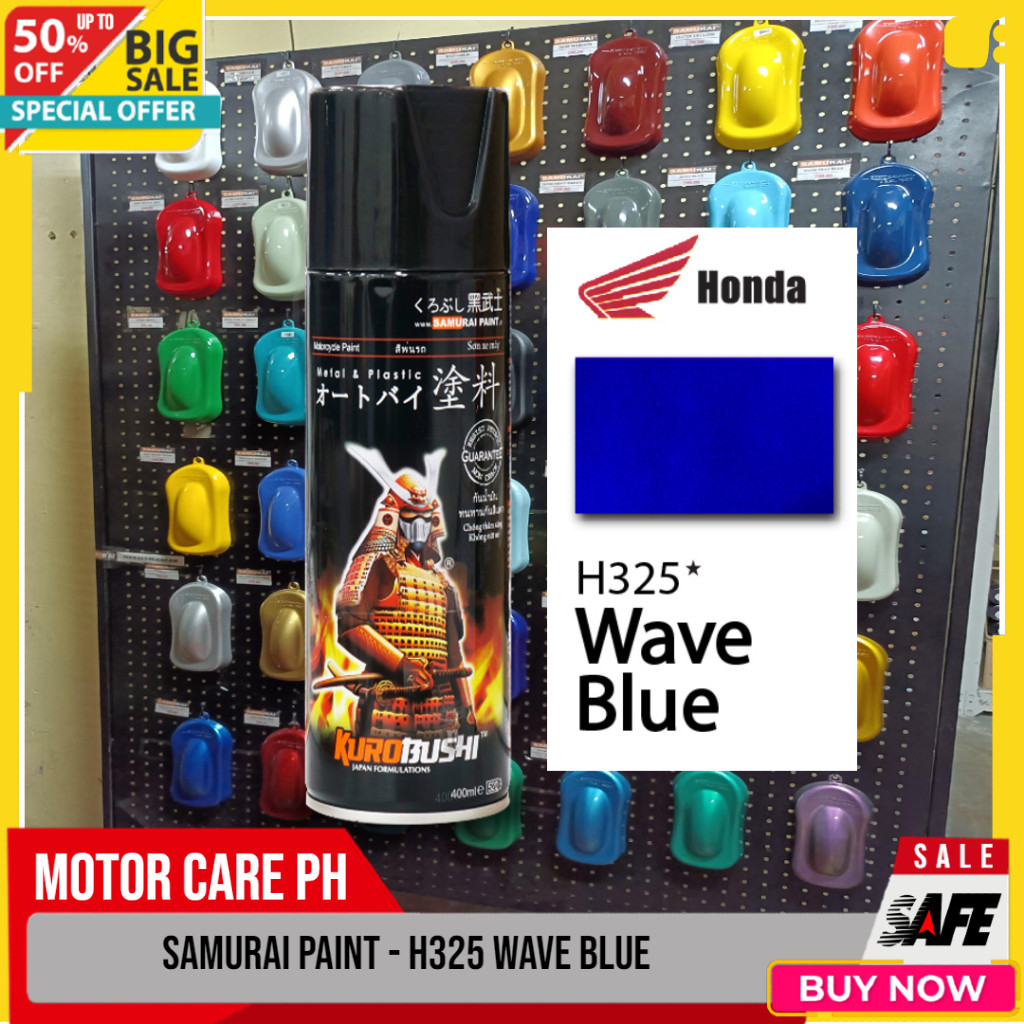 SAMURAI H325* WAVE BLUE SAMURAI PAINT HONDA 400ML | Shopee Philippines