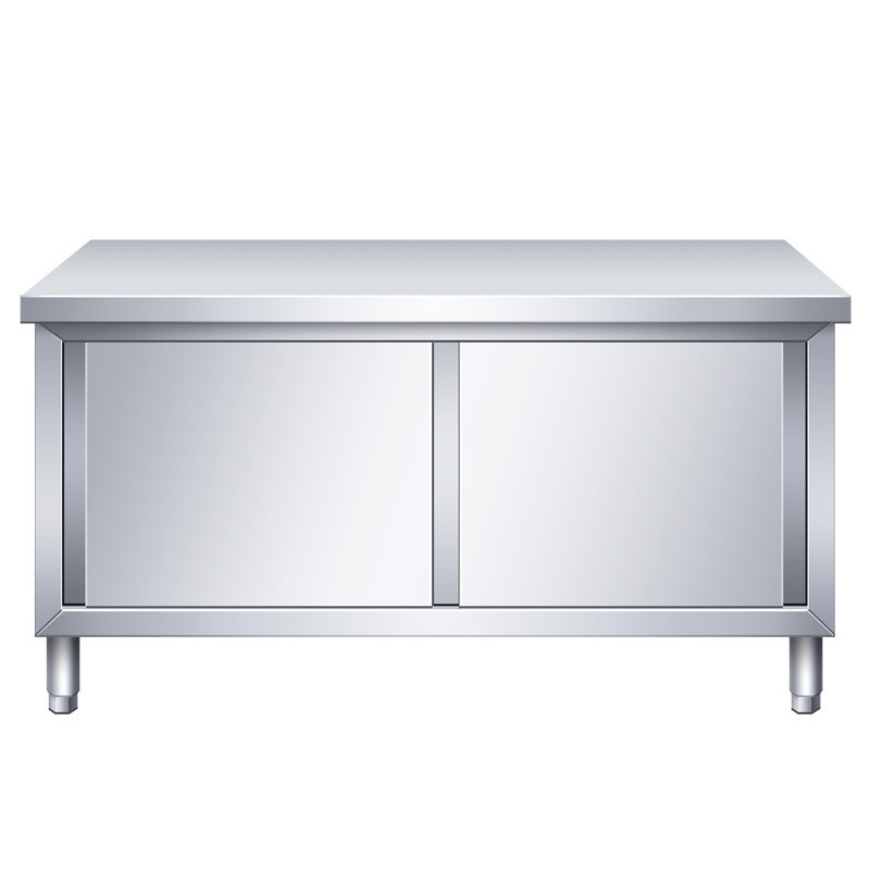 Stainless Steel Workbench Kitchen Operating Table Locker Vegetable ...