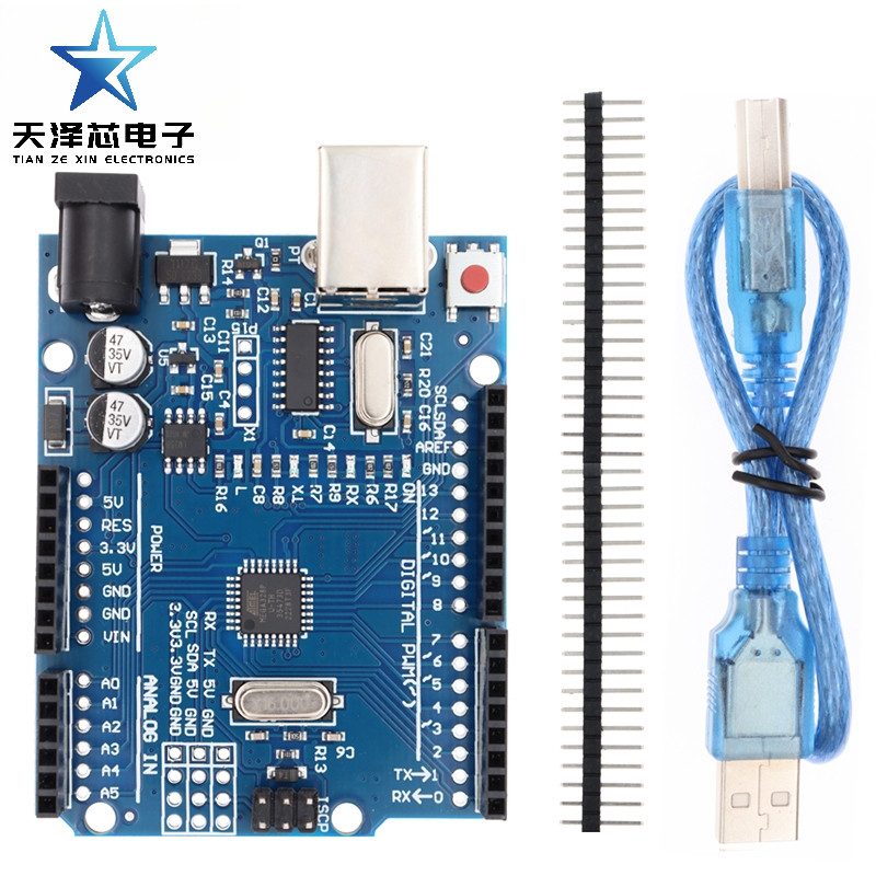 UNO R3 SMD- Atmel ATMEGA328P/168P V3 - Extra I/O Pinout - CH340G Driver ...