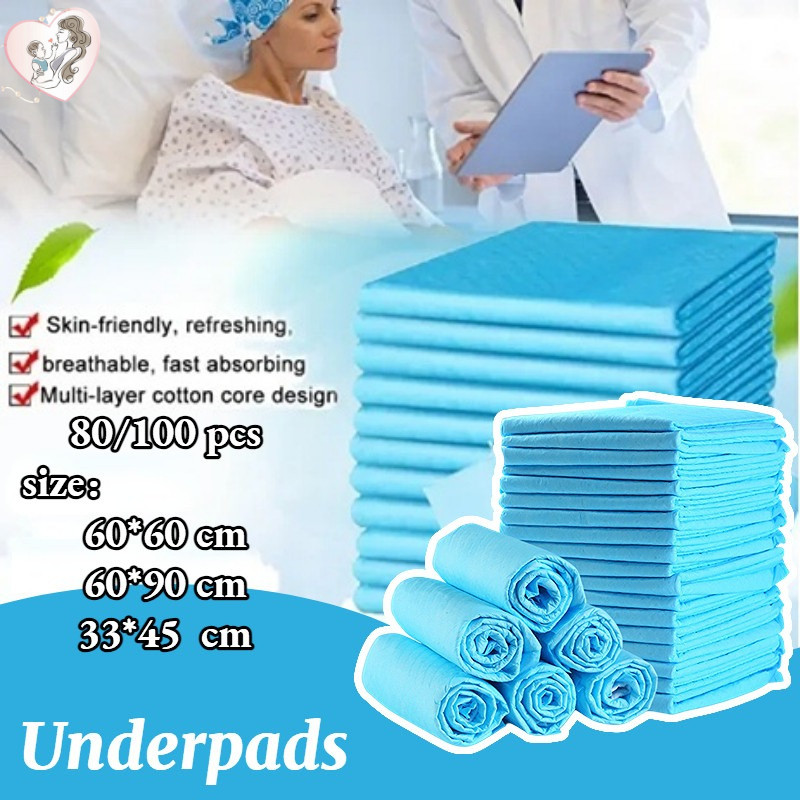 【COD】100pcs Adult Pads Disposable Incontinence Pads Elderly Extra Heavy ...