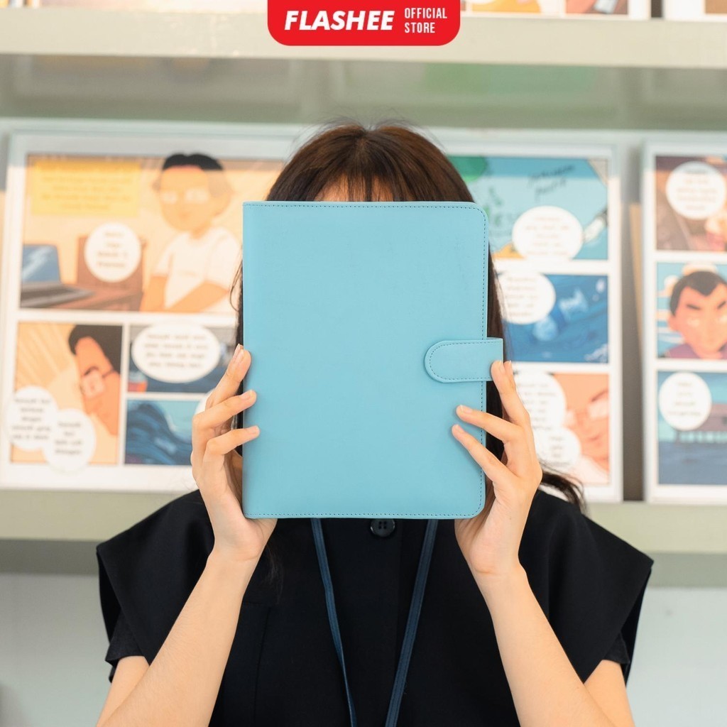 Premium Plain Binder Light Blue A5 Ring 20 Books Binder Journal ...