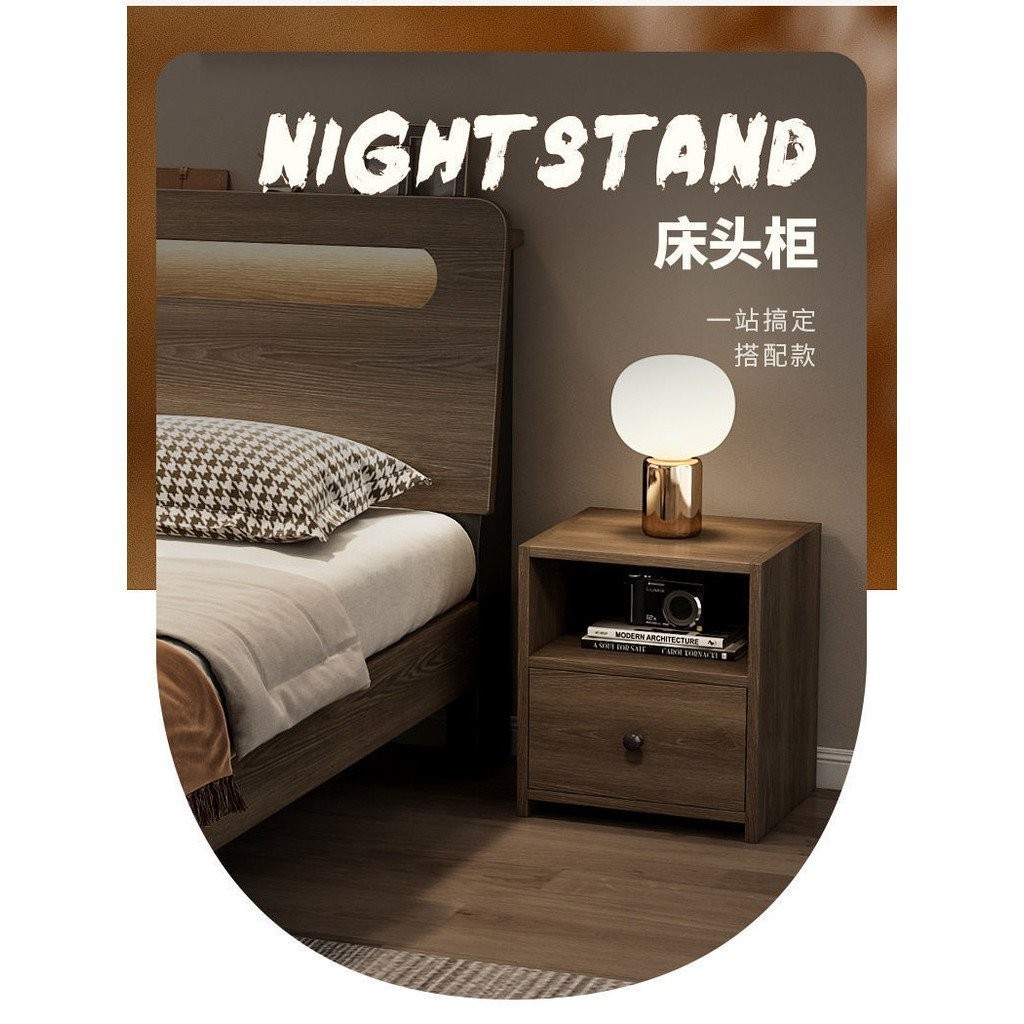 American Solid Wood Bed Simple Modern1.5Rice Double Bed1.8M Master ...