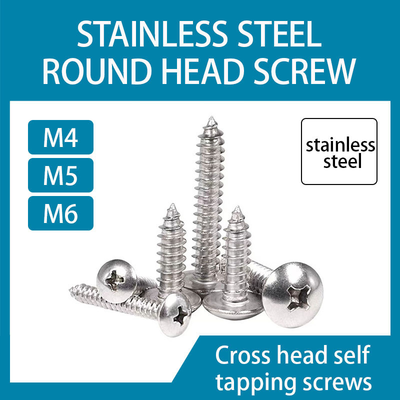 304 stainless steel umbrella head self tapping screw, mushroom head ...