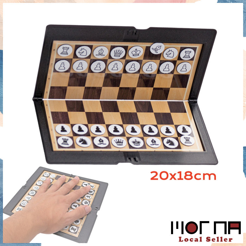 18cm*20cm Portable Mini Chess Board with Magnetic Pieces For Adults and ...