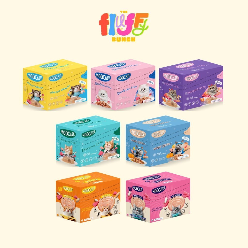 Moochie Wet Cat Food & Tuna Mousse (per box 12 pcs) | The Fluffy Bunch ...