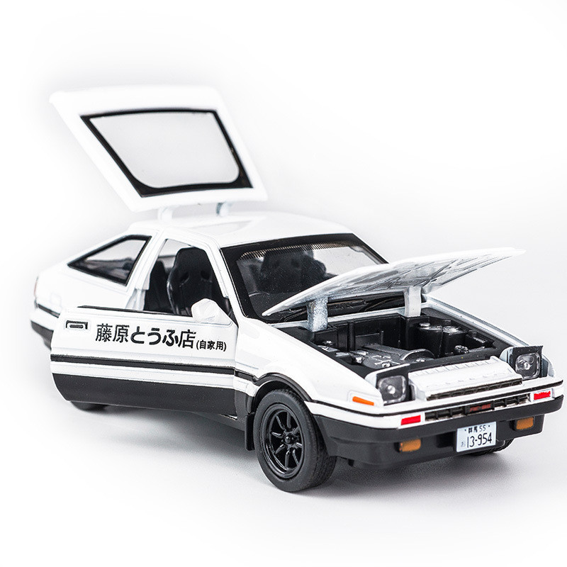 Jianyuan AE86 Initial D Alloy Model Car Fujiwara Tofu Shop Scene Model ...