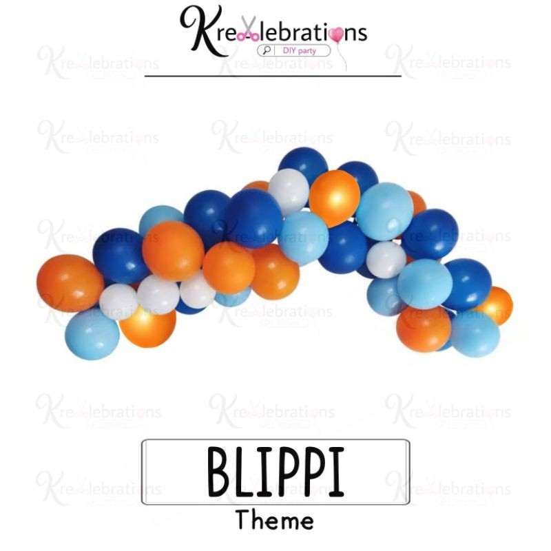 Blippi theme Balloon Arch Garland Birthday Party Decoration Set ...
