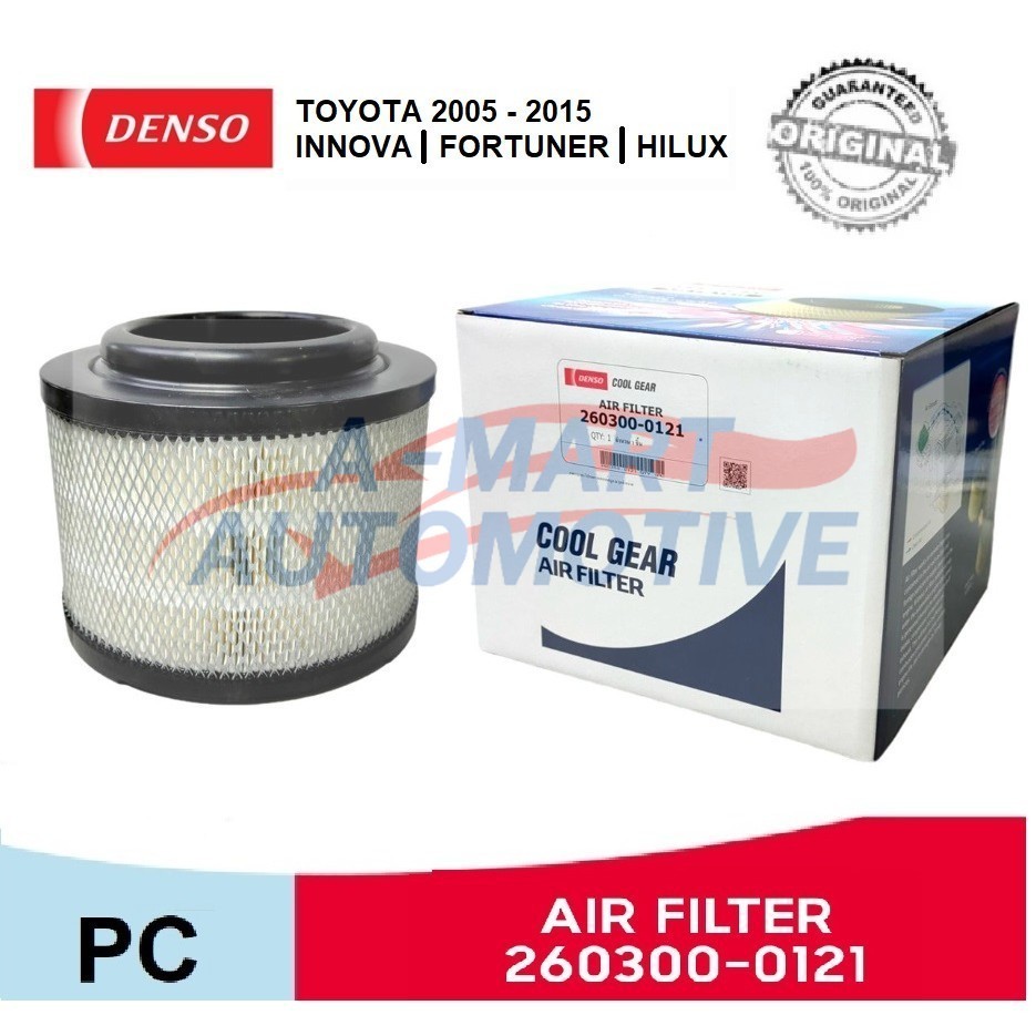 DENSO Air Filter Toyota Innova /Fortuner/Hilux 2005-15 260300-0121 Ford ...