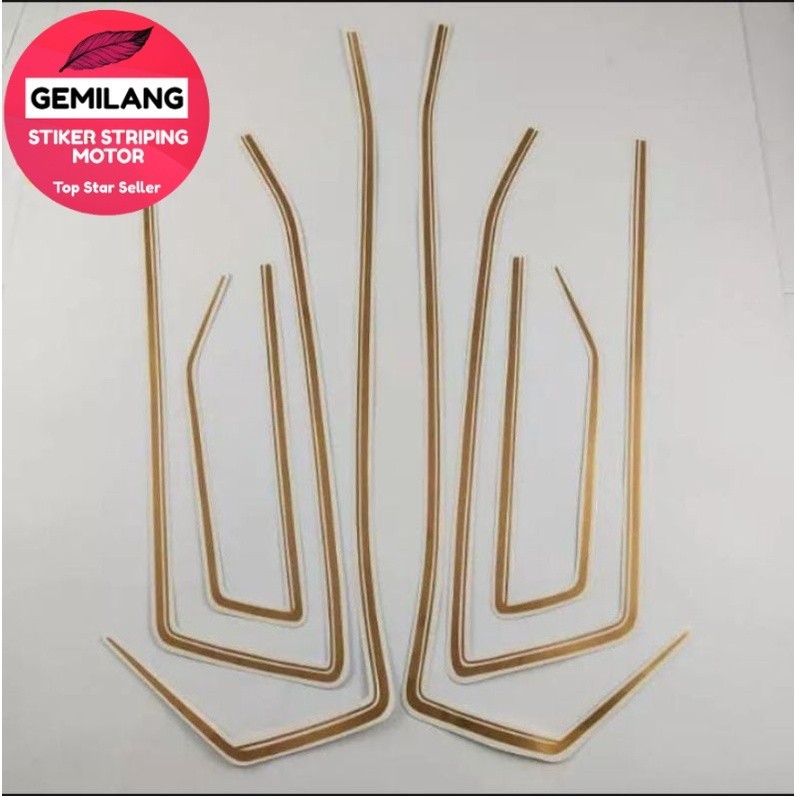Striping Decal Pole Sticker honda gl 100 gold Worm gl100 1982 82 list ...