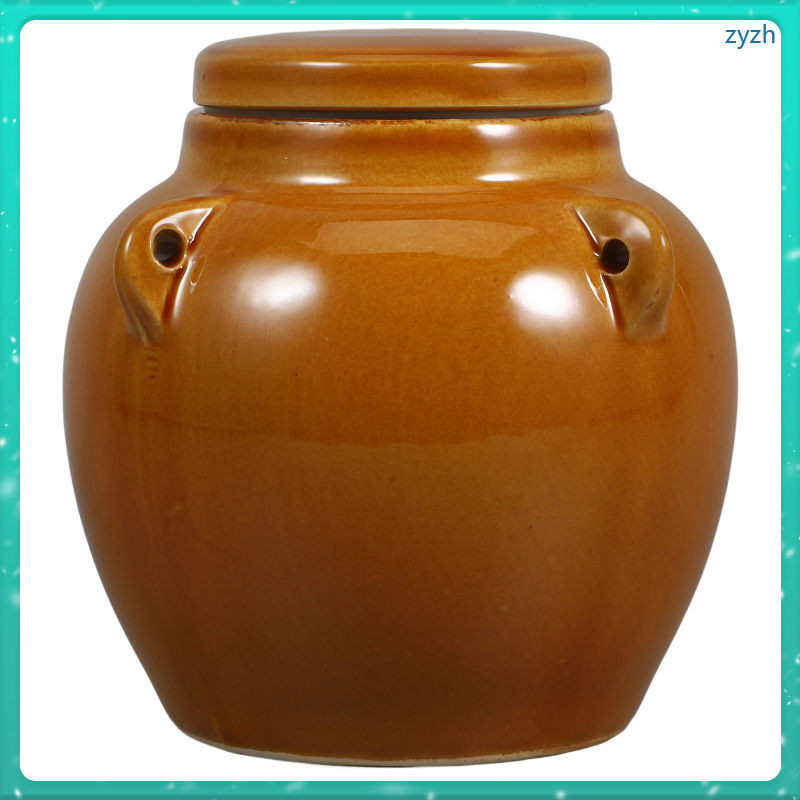 Flour Canister Ceramic Kitchen Container Pickle Jar Food Pot Large ...