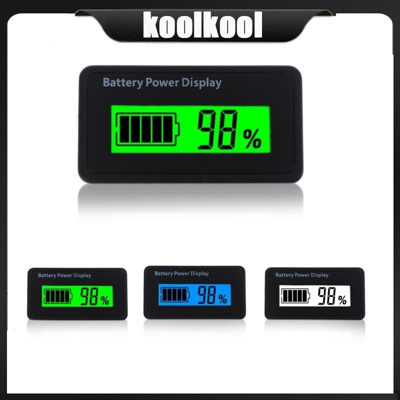 kool 12V 24V 48V Digital Battery Capacity Display Universal LCD Car ...