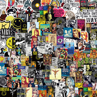 100Pcs/Set Rock Band . NIRVANA Series 02 Stickers Waterproof DIY ...