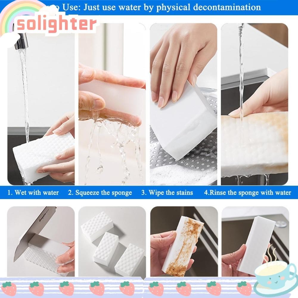 SOLIGHTER Magic Sponge Eraser, Sponge High Density Sponge Foam, 2x ...