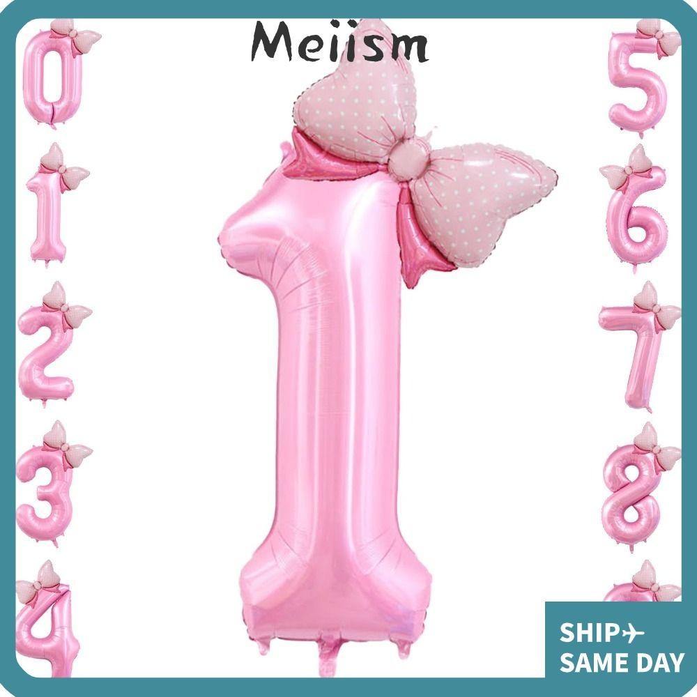 MEIISM Birthday Number Ballons, 40 Inch Girls Jumbo Number Balloon ...