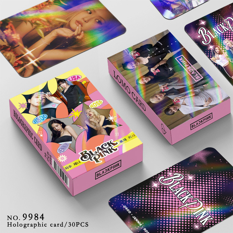 30pcs BP Laser Hologram Lomo Cards HOLOGRAPHIC Photocards LISA JISOO ...