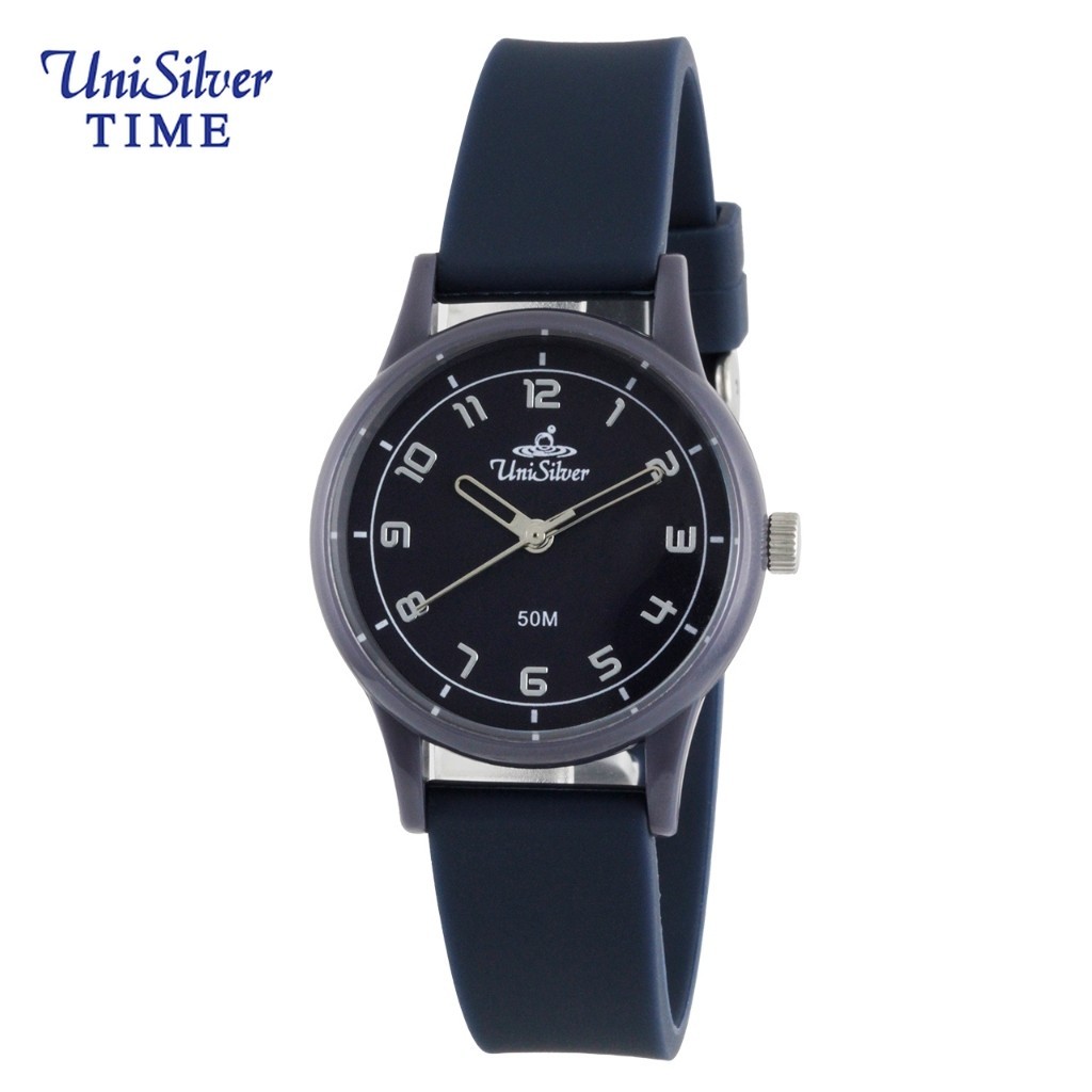 UniSilver TIME Women's Dark Blue Analog Rubber Watch KW3535-2005 ...