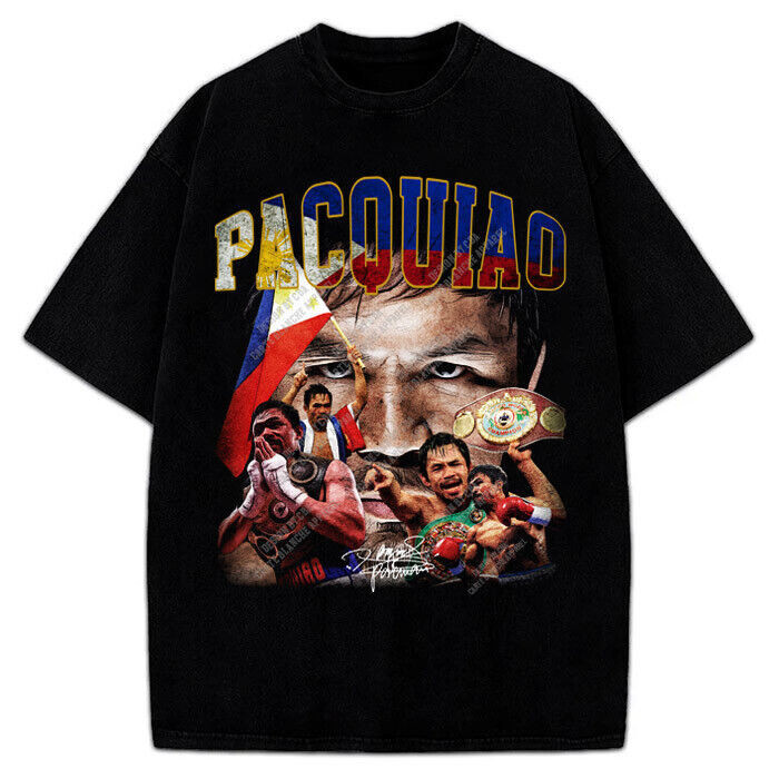 Manny Pacquiao Pacman Goat Boxing Vintage Style Graphic Design T-Shirt ...