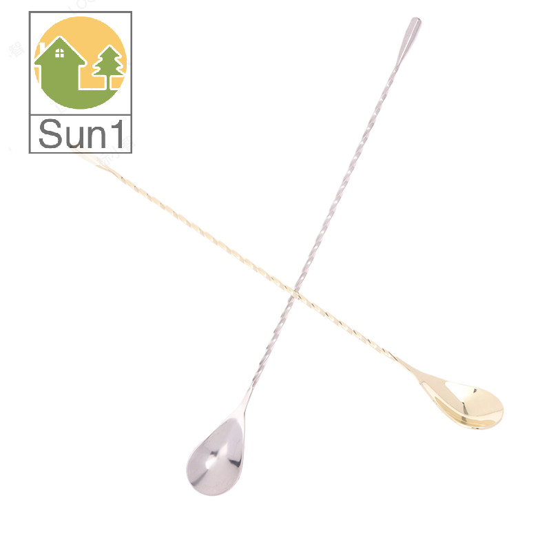 Sun1> Long Handle Cocktail Stirrers Bartender Mixing Stick Spoon ...