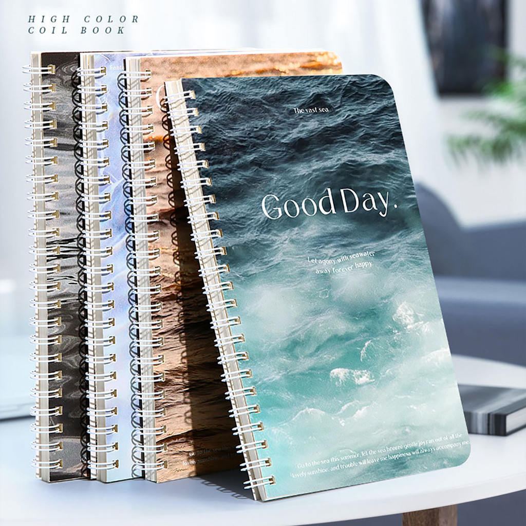 A5 Spiral Notebook 60 Sheets Thicken Coil Notebook Line Notepad Student ...