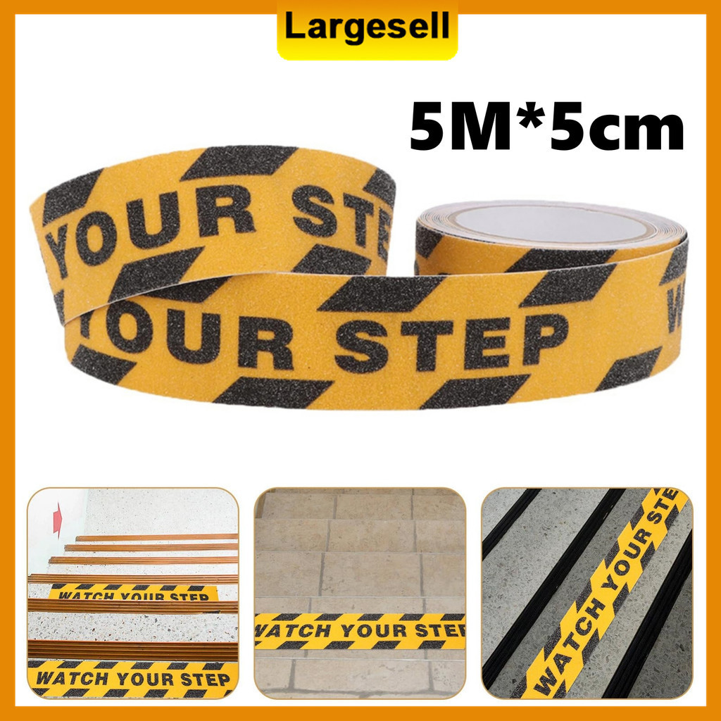 5M*5cm Anti Slip Stairs Caution Sticker Abrasive Stairs Safety Tape ...