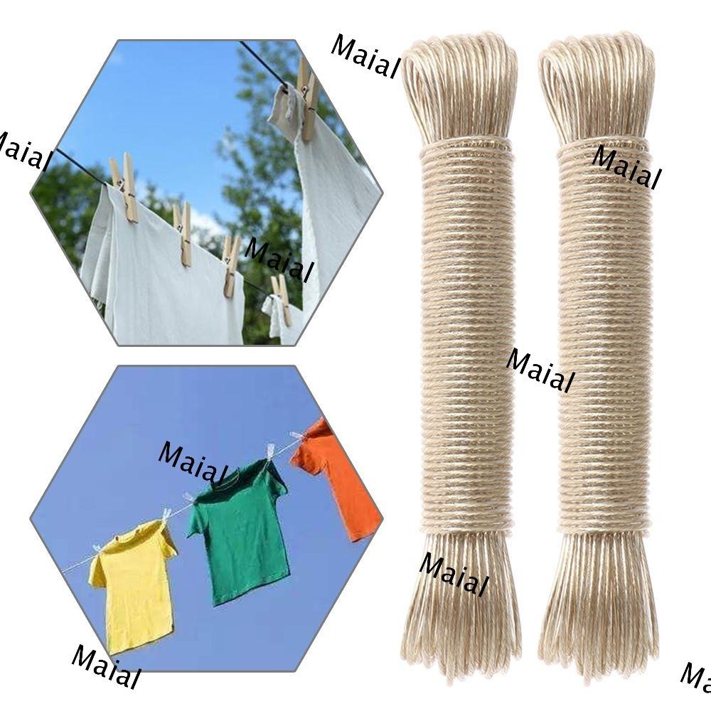 MAIAL Laundry Drying Line, Plastic Coated Storage Strap Clothes Line ...
