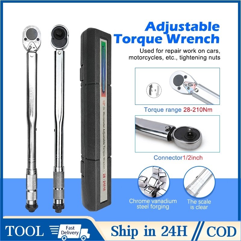 1/2dr Adjustable Torque Wrench Automatic Torque Wrench Set (28-210Nm ...