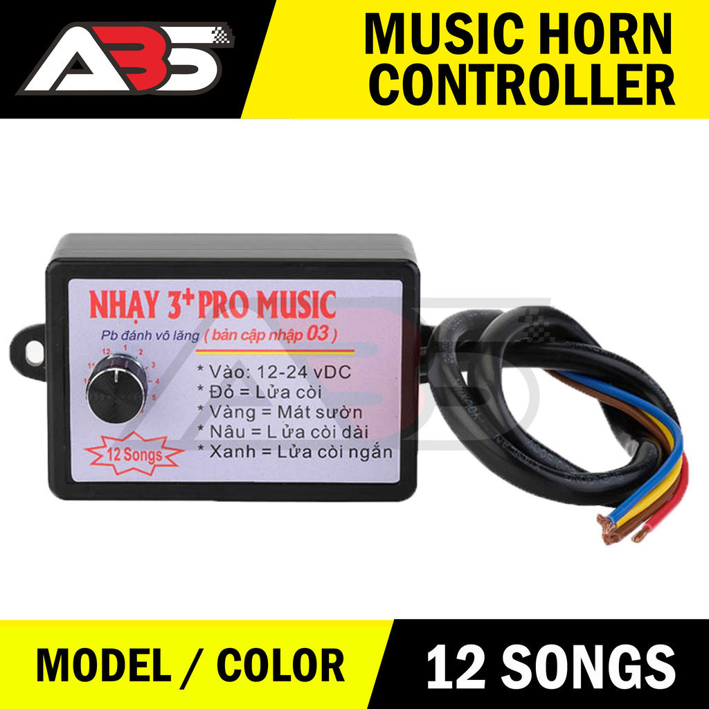 12 Tones MOTOR MUSIC Horn Controller Electric Horn Speaker Sound ...
