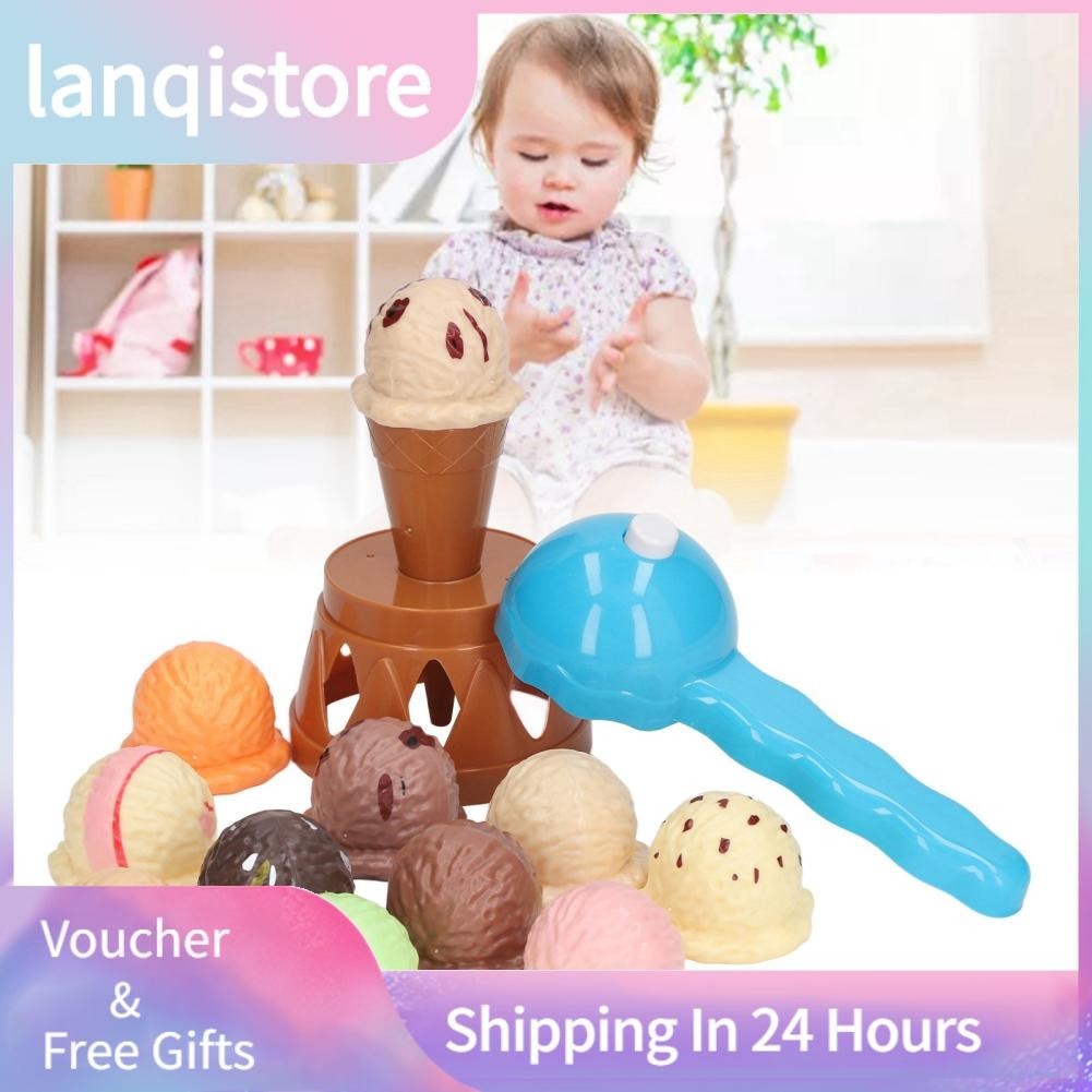Lanqistore Baby Pretend Toy Ice Cream Balancing Game Learning Play Food ...