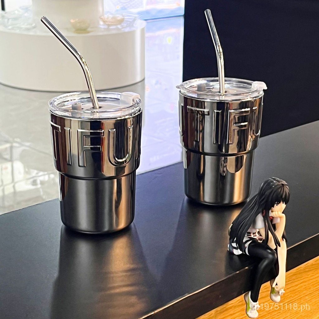 Good-looking Coffee Cup Glass Straw Water Cup with Cover Creative ...
