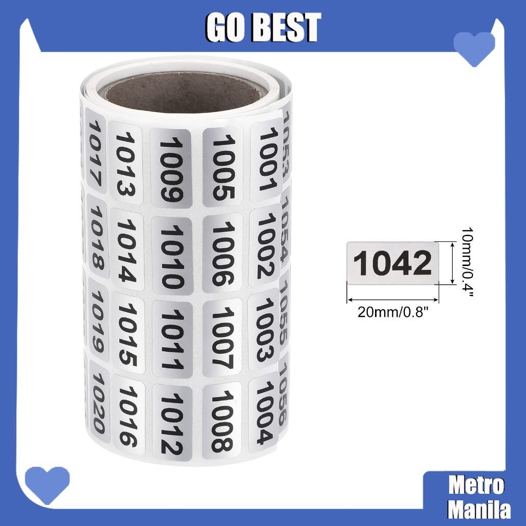 1roll 1-2000 Number Inventory Stickers Simple Number Stickers Inventory ...