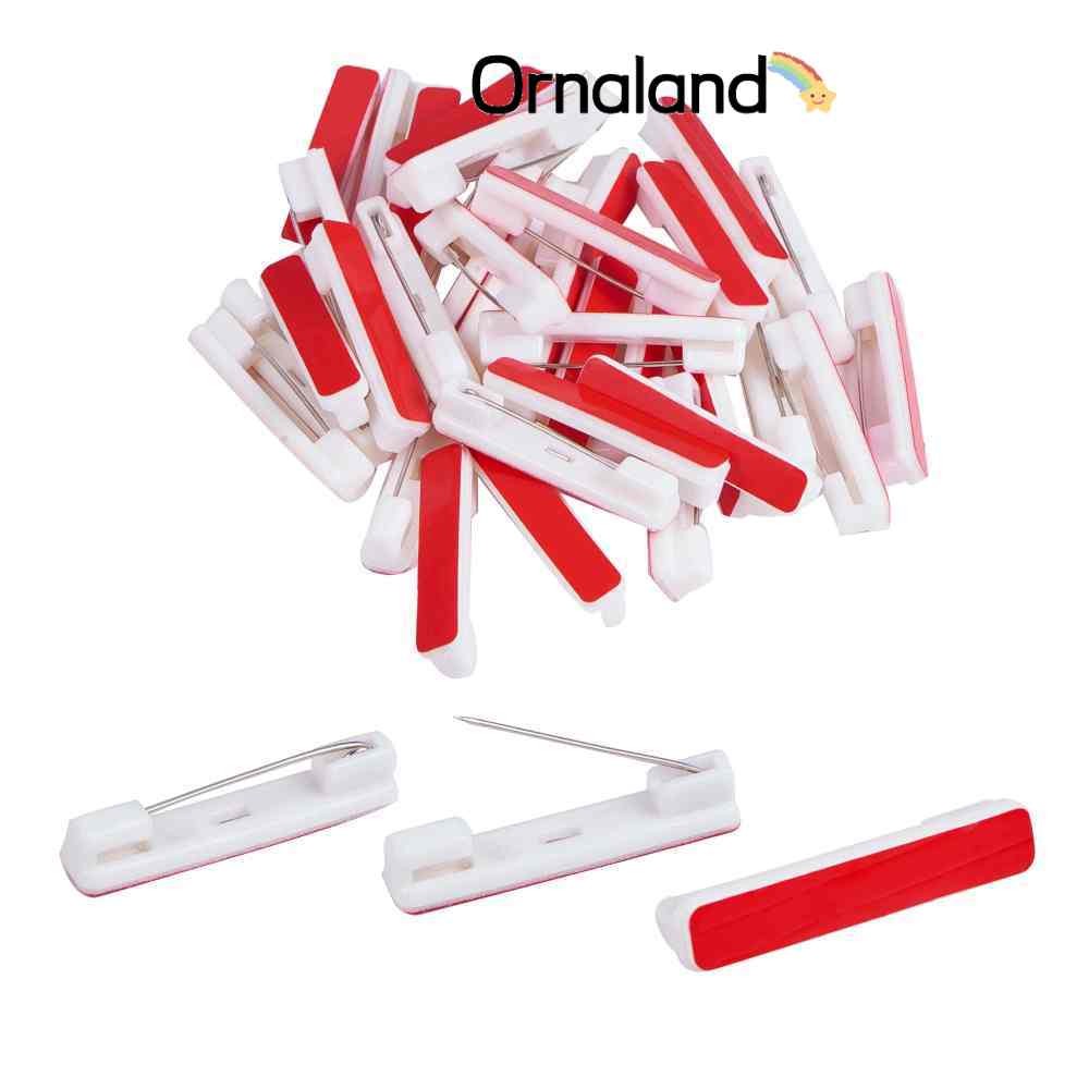 1Box Plastic Safety Pins with Adhesive Brooch Base and Iron Pin ...