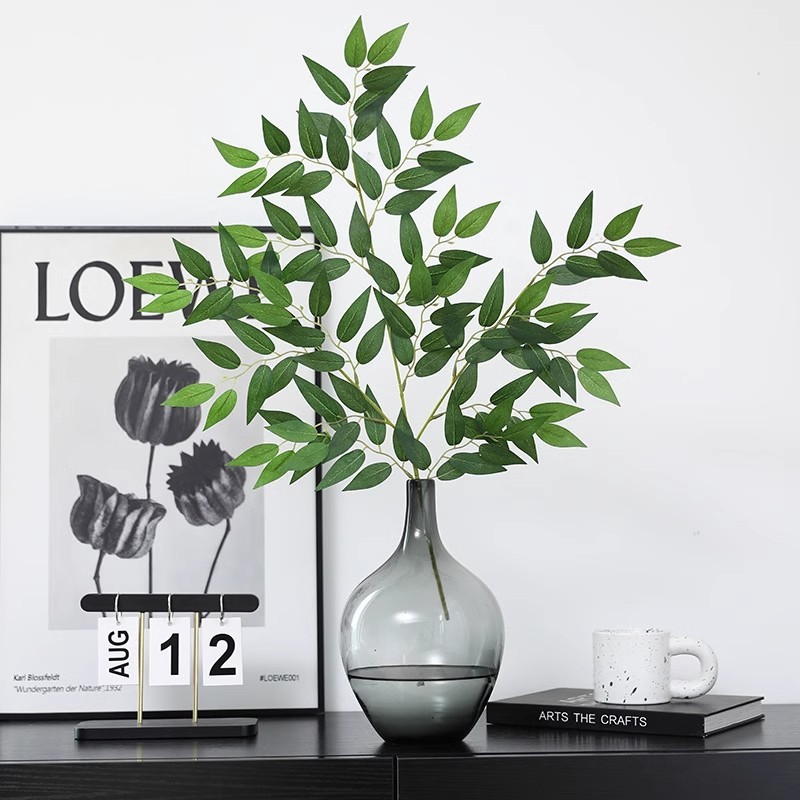 Ins Leaves Artificial Green Tree Branch Artificial Green Plant ...