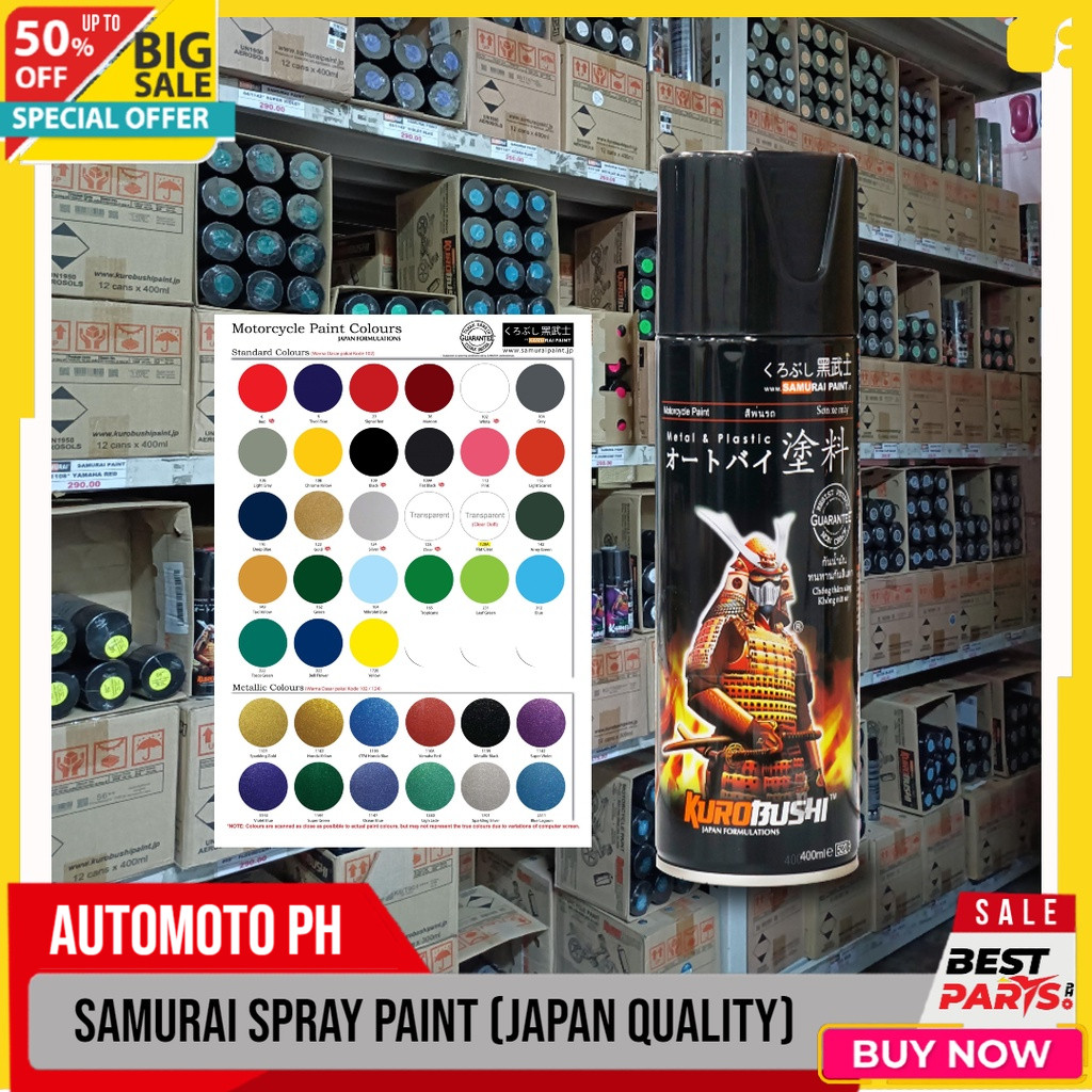 SAMURAI SPRAY PAINT 400ML | High Quality (Japan Standard) | Shopee ...