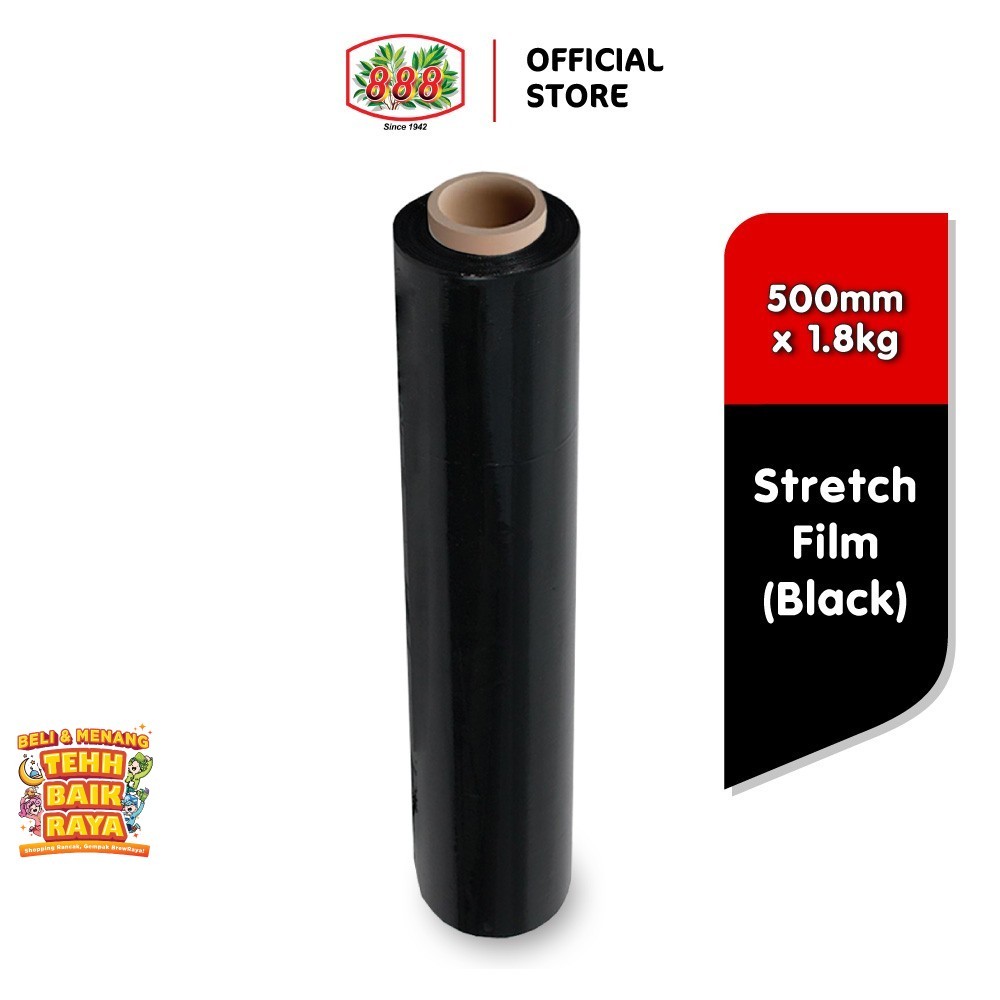 500mm Black Stretch Film/Wrapping Firm/Plastic Pallet Wrap (2.3Kg X 1 ...