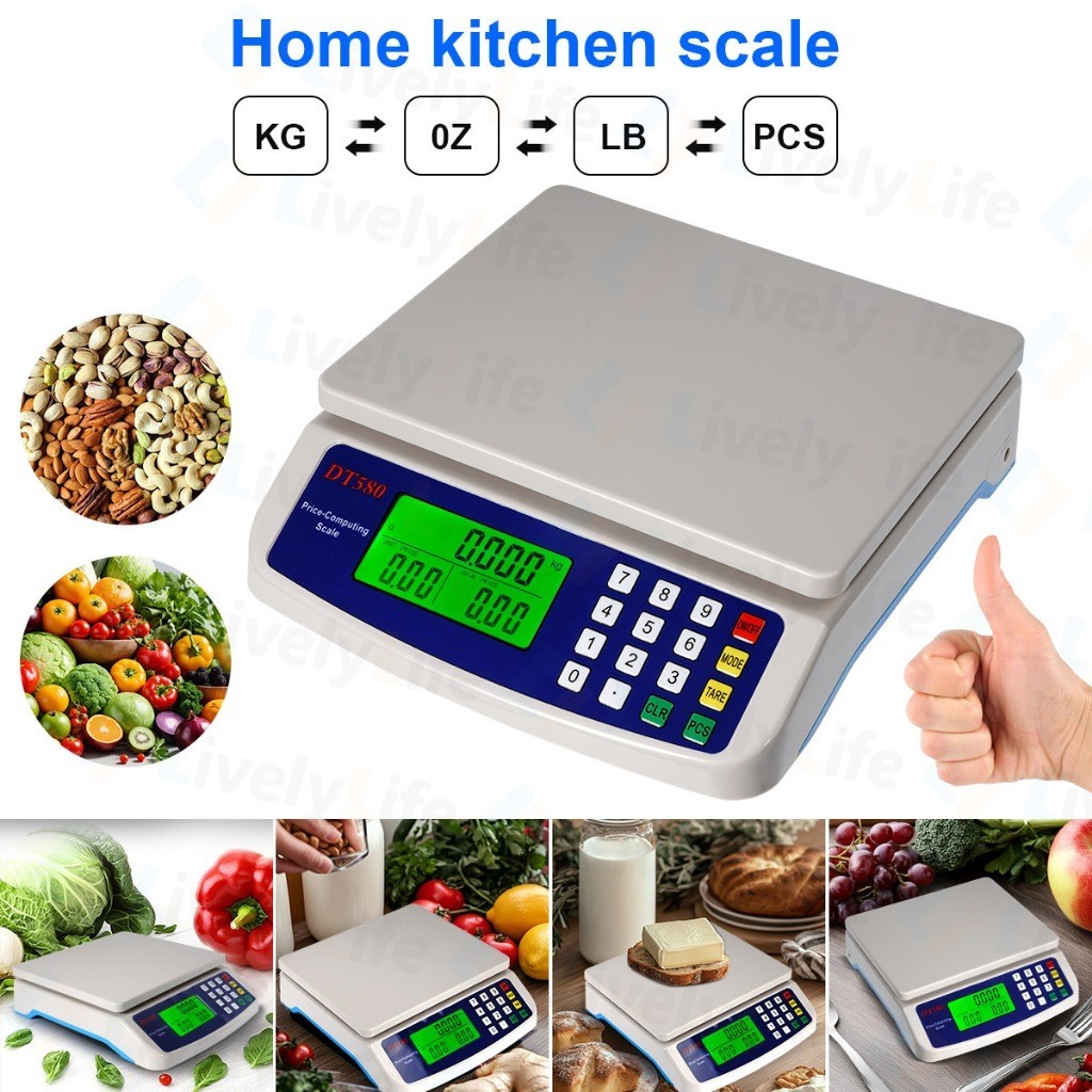 Electronic Food Scale 30kg Kitchen Weighing Scales Digital Scale ...