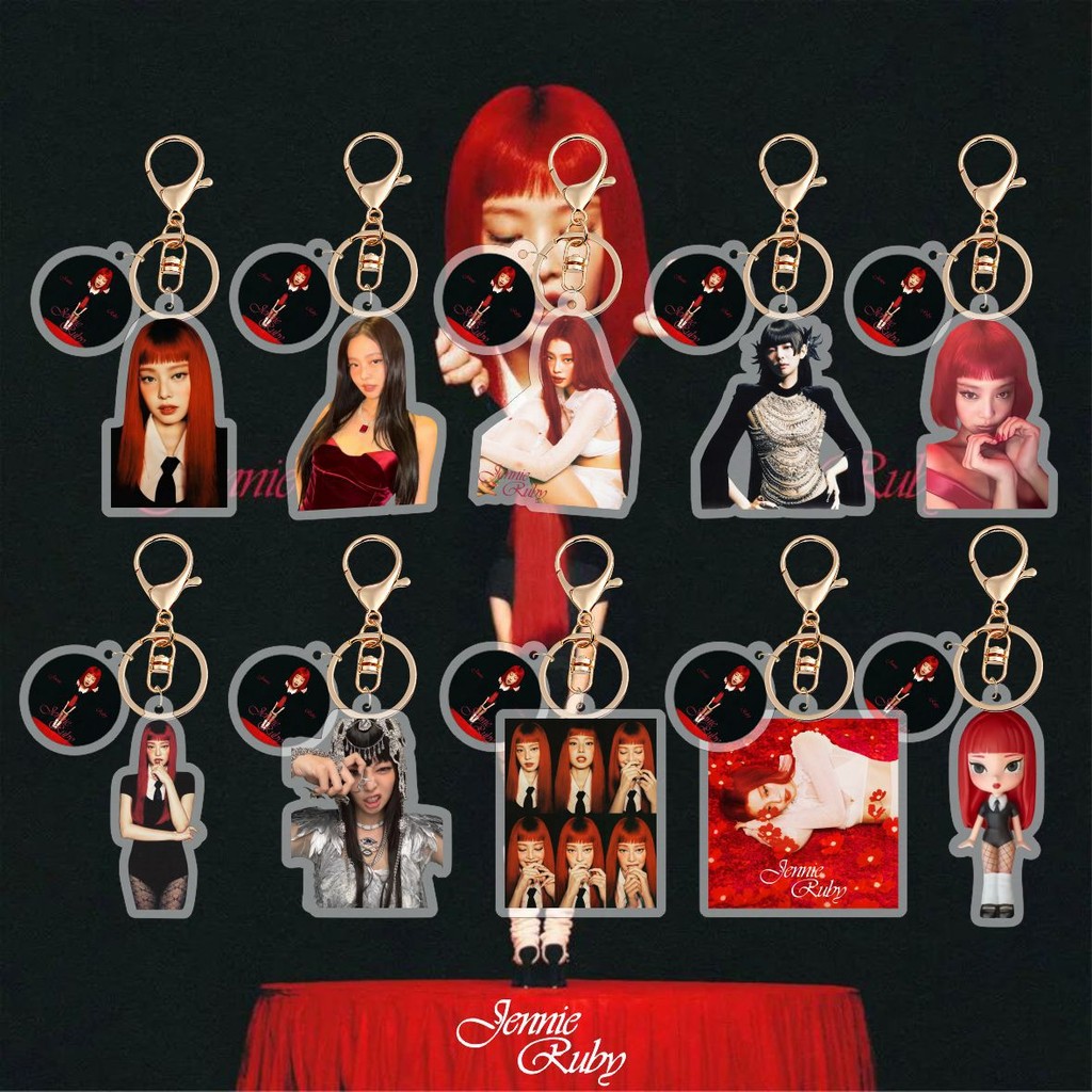 Kpop Blackpink JENNIE New Album RUBY Acrylic Keychain Bag Charm ...