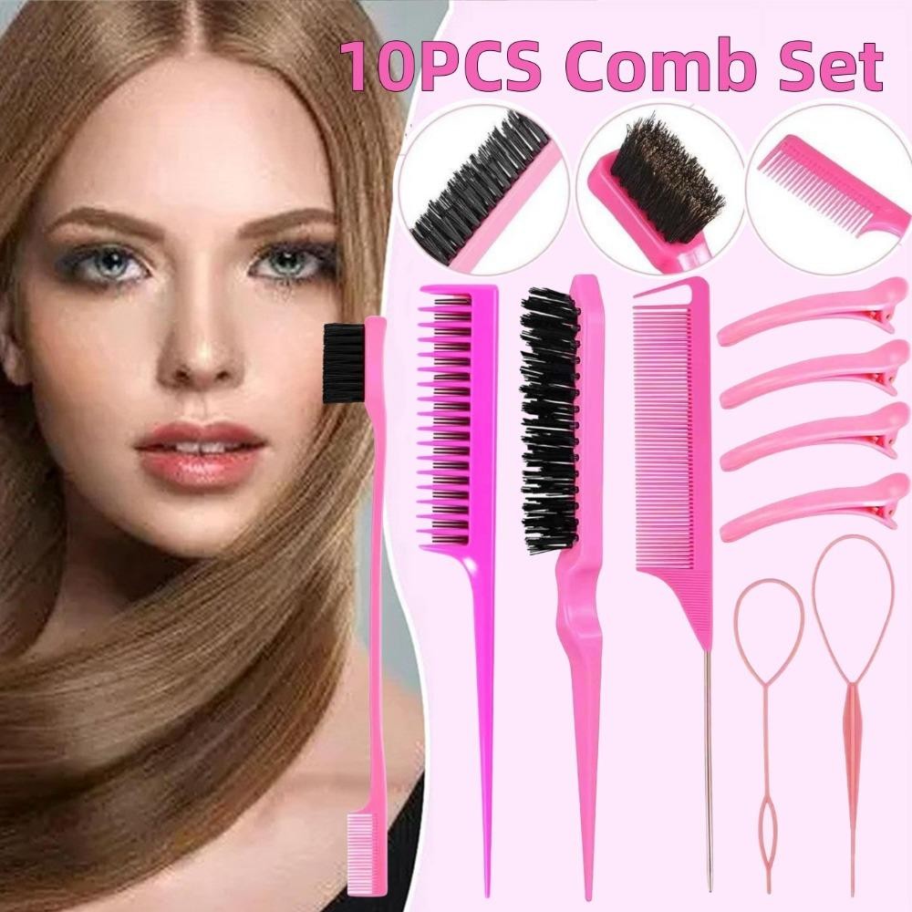 10/3pcs Comb Set Hair Styling Special Pointy Tail Beating Double Headed ...
