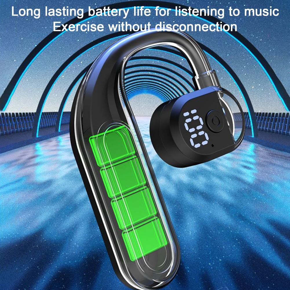 Bluetooth-compatible Wireless Earphone LED Digital Display Low Latency ...