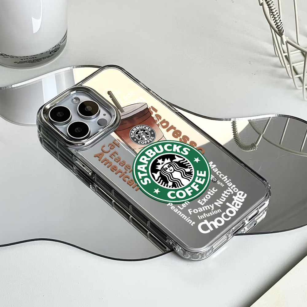Starbucks Mirror phone case for iPhone 11 12 13 14 15 16 PROMAX PLUS X ...